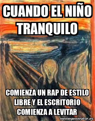 Meme Personalizado - Cuando el niño tranquilo COMIENZA UN RAP DE ESTILO ...