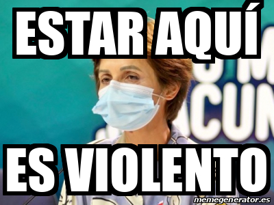 Meme Personalizado - estar aquí es violento - 32262686