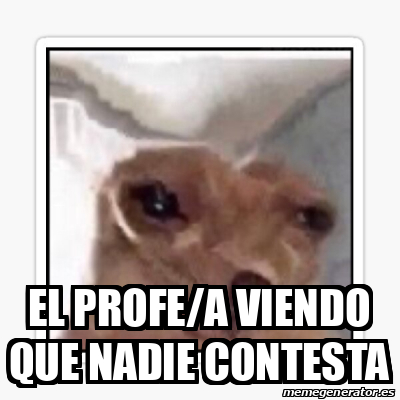 Meme Personalizado - el profe/a viendo que nadie contesta - 32275540