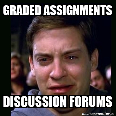 Meme crying peter parker - Graded assignments discussion forums - 32280008