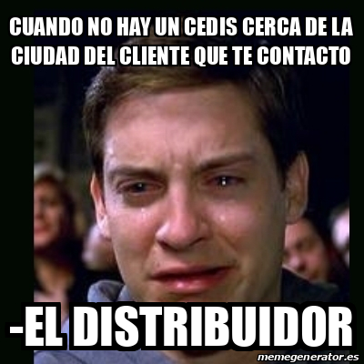 Meme crying peter parker - Cuando no hay un CEDIS cerca de la ciudad ...