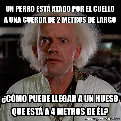 Meme Personalizado - Un perro está atado por el cuello a una cuerda de ...