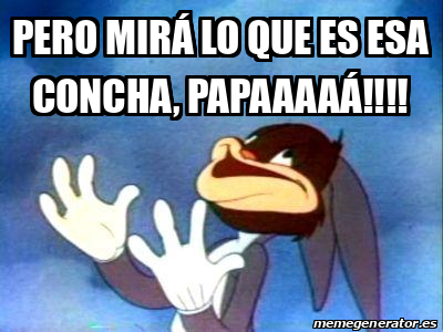 Meme Personalizado - Pero mirá lo que es esa concha, papaaaaá ...