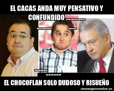 Meme Personalizado - el cacas anda muy pensativo y confundido