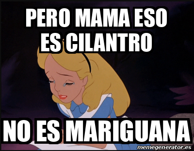 Meme Personalizado - pero mama eso es cilantro no es mariguana - 32294322