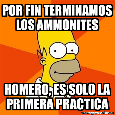 Meme Homer - Por fin terminamos los ammonites Homero, es solo la ...
