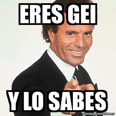 Meme Julio Iglesias - Eres gei Y lo sabes - 32296186