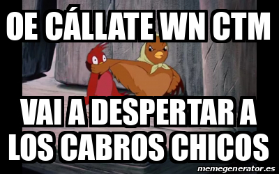 Meme Personalizado - Oe Cállate wn ctm Vai a despertar a los cabros ...