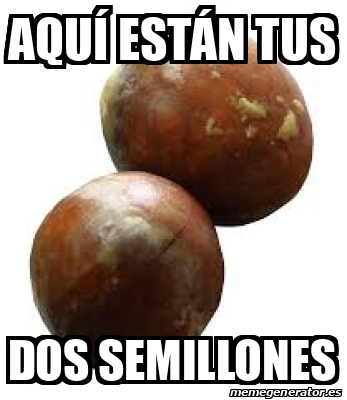 Meme Personalizado - aquí están tus dos semillones - 32030172