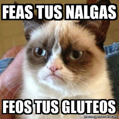 Meme Grumpy Cat - feas tus nalgas feos tus gluteos - 32037870