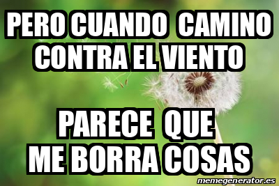 Meme Personalizado - Pero cuando camino contra el viento Parece que me ...