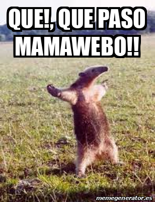 Meme Personalizado - qUE!, QUE PASO MAMAWEBO!! - 32303856