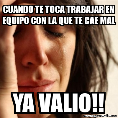 Meme Problems - Cuando te toca trabajar en equipo con la que te cae mal ...