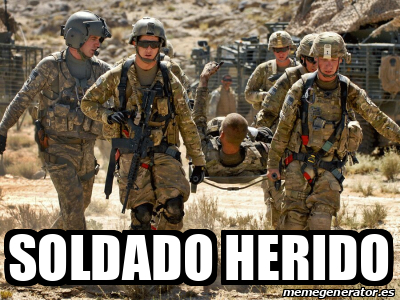 Meme Personalizado - Soldado herido - 32309712
