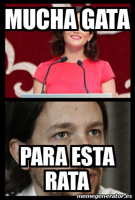 Meme Personalizado - MUCHA GATA PARA ESTA RATA - 32312884