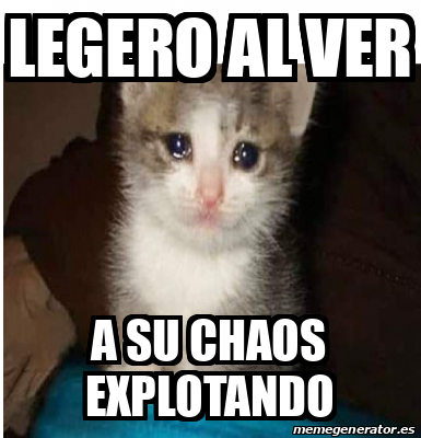 Meme Personalizado - legero al ver a su chaos explotando - 32322176