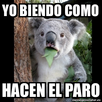 Meme Koala - yo biendo como hacen el paro - 32322206