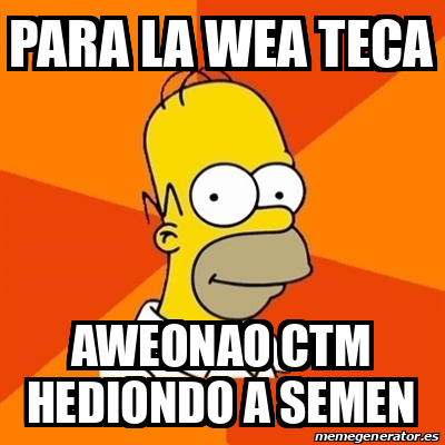 Meme Homer - PARA LA WEA TECA AWEONAO CTM HEDIONDO A SEMEN - 32332895