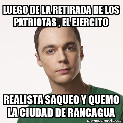 Meme Sheldon Cooper - luego de la retirada de los patriotas , el ...