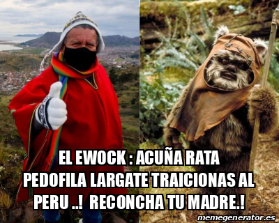 Meme Personalizado - el ewock : acuña rata pedofila largate traicionas ...