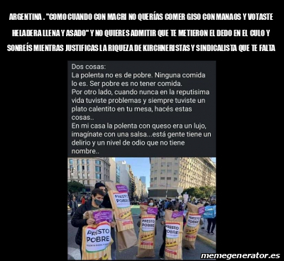 Meme Personalizado - argentina . "como cuando con macri no QUERÍAS ...