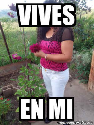 Meme Personalizado - vives en mi - 32347836