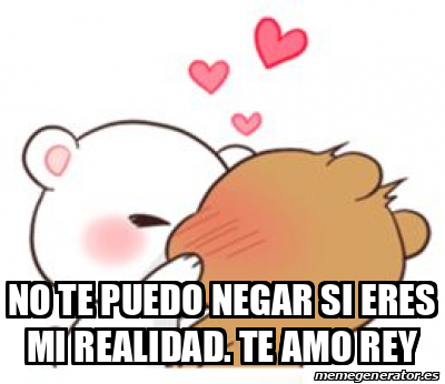 Meme Personalizado - No te puedo negar si eres mi realidad. Te amo rey ...