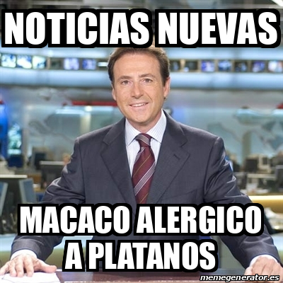 Meme Matias Prats - noticias nuevas macaco ALERGICO A PLATANOS - 32352720