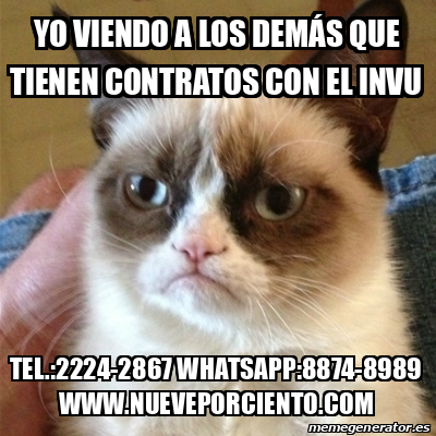 Meme Grumpy Cat - YO VIENDO A LOS DEMÁS QUE TIENEN CONTRATOS CON EL ...