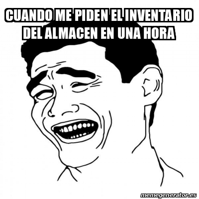 Meme Yao Ming 2 - cuando me piden el inventario del almacen en una hora ...