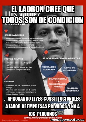 Meme Personalizado - EL LADRON CREE QUE TODOS SON DE CONDICION ...