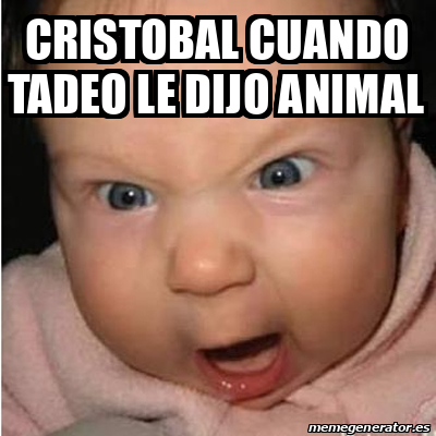 Meme Bebe furioso - Cristobal cuando Tadeo le dijo animal - 32370928