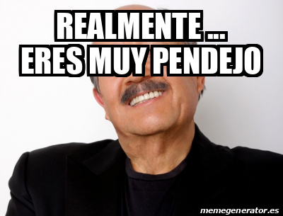Meme Personalizado - REALMENTE ... ERES MUY PENDEJO - 32372329
