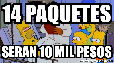 Meme Personalizado - 14 paquetes Seran 10 mil pesos - 32379669