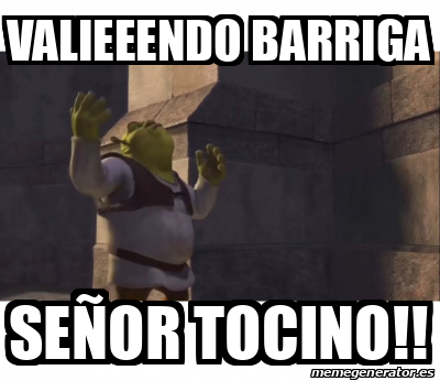 Meme Personalizado - valieeendo barriga señor tocino!! - 32381894