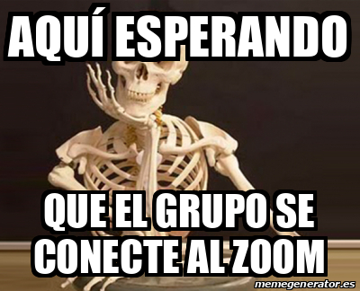 Meme Personalizado - AQUÍ ESPERANDO QUE EL GRUPO SE CONECTE AL ZOOM ...