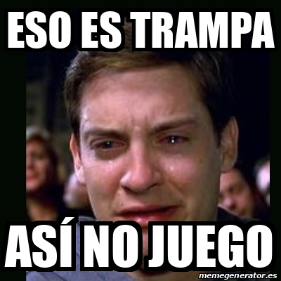 Meme crying peter parker - Eso es trampa Así no juego - 32390000