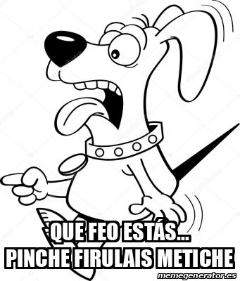 Meme Personalizado - Que feo estás... pinche firulais metiche - 32391045