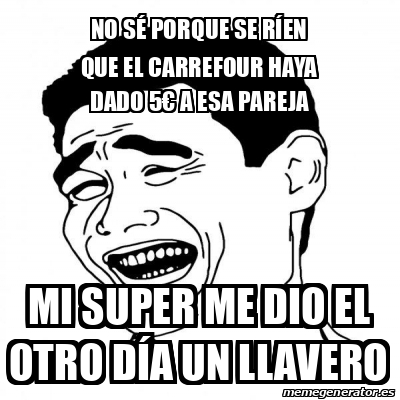 Meme Yao Ming 2 - No sé porque se ríen que el Carrefour haya dado 5€ a ...
