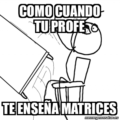 Meme Desk Flip Rage Guy - como cuando tu profe te enseña matrices ...