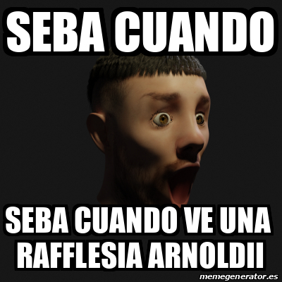 Meme Personalizado - seba cuando seba cuando ve una Rafflesia Arnoldii ...
