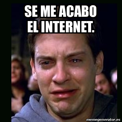 Meme crying peter parker - Se me acabo el Internet. - 32401830