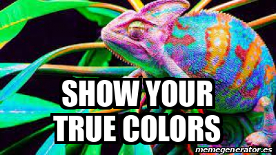 Meme Personalizado - show your true colors - 32403549