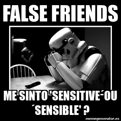 Meme Sad Trooper - False Friends Me sinto 'sensitive´ou ´sensible' ? - 32415886