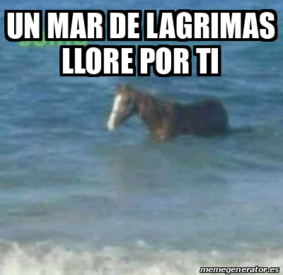 Meme Personalizado - un mar de lagrimas llore por ti - 32416726
