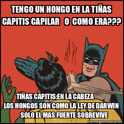 Meme Batman slaps Robin - tengo un hongo en la tiñas capitis capilar o ...