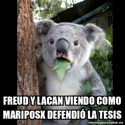 Meme Koala - FREUD Y LACAN VIENDO COMO MARIPOSX DEFENDIÓ LA TESIS ...