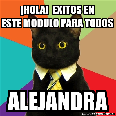 Meme Business Cat - ¡hola! exitos en este modulo para todos alejandra ...