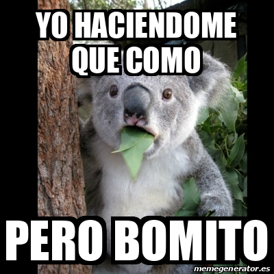 Meme Koala - yo haciendome que como pero bomito - 32434020