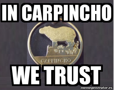 Meme Personalizado - in carpincho we trust - 32449539